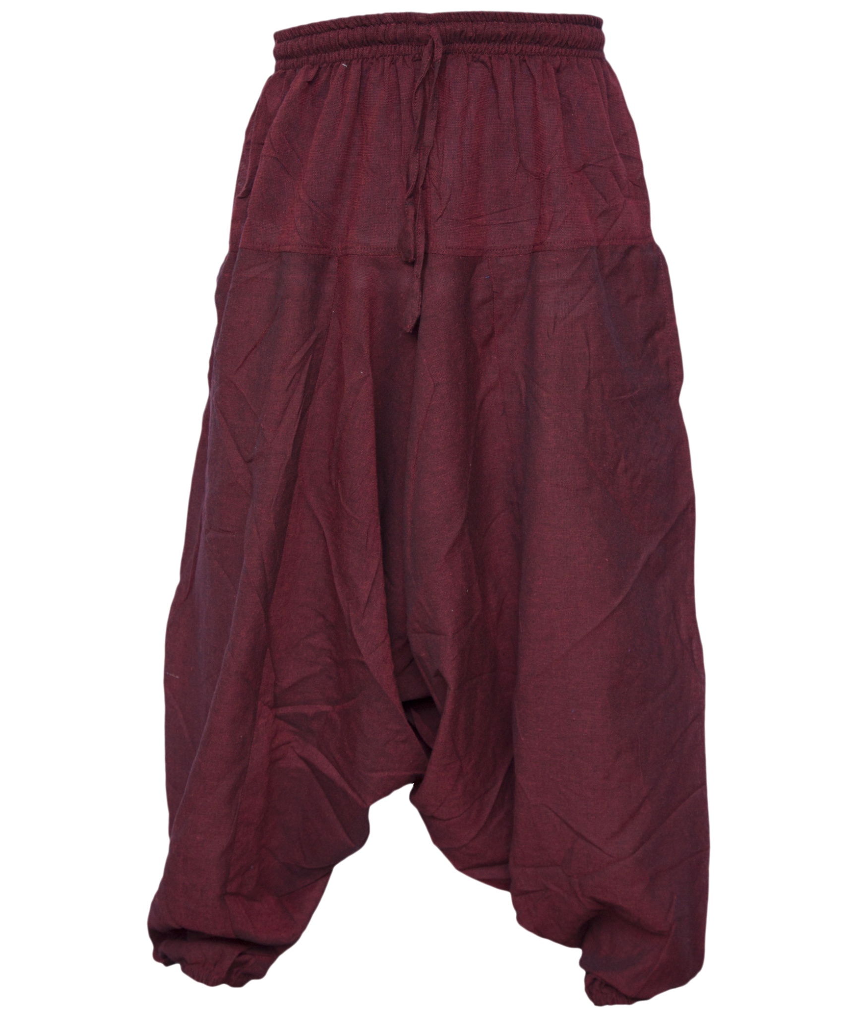 Hemp Cotton Wide Crotch Ninja Harem Pants-Gheri