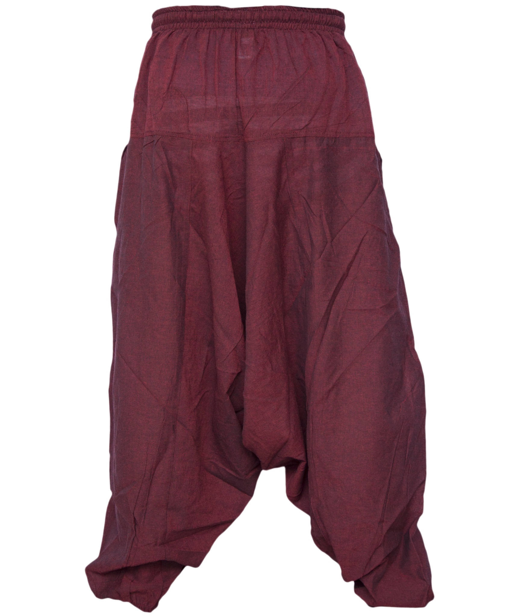 Hemp Cotton Wide Crotch Ninja Harem Pants-Gheri