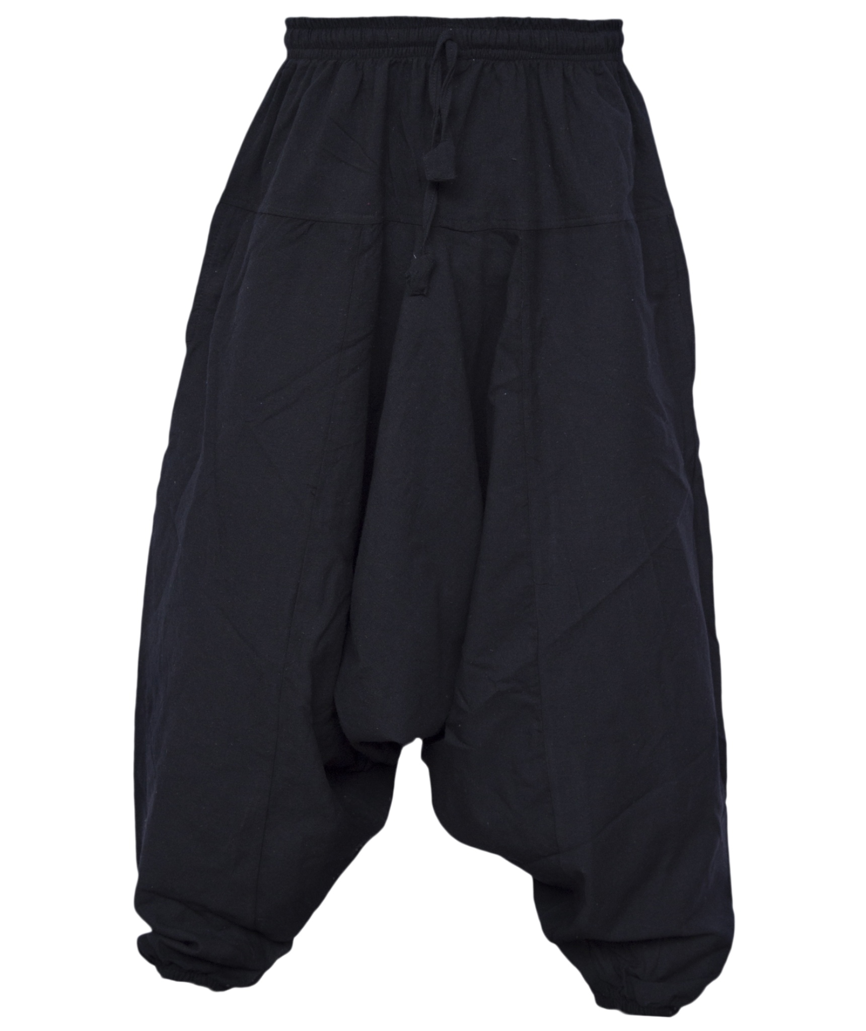 Hemp Cotton Wide Crotch Ninja Harem Pants-Gheri