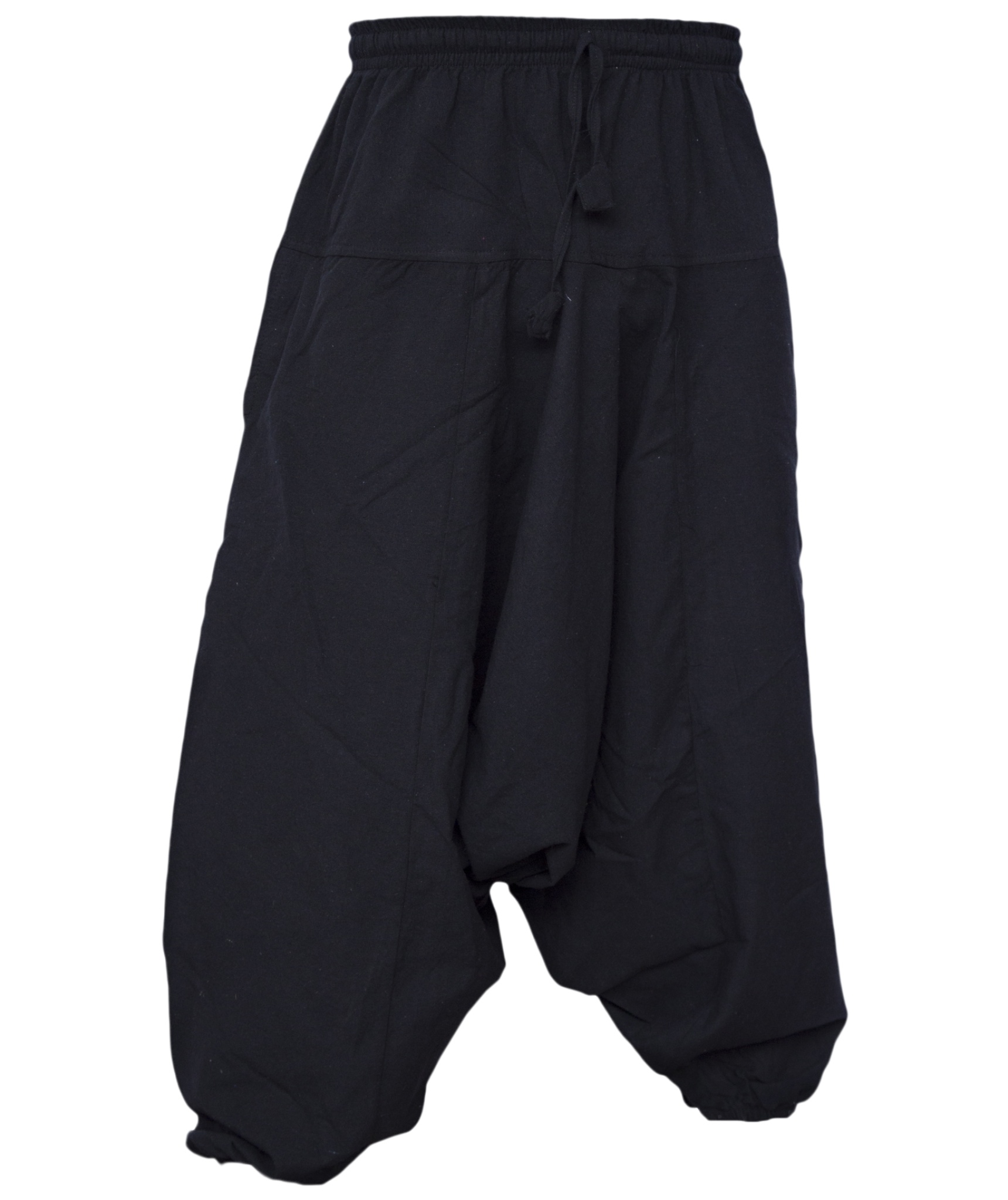 Hemp Cotton Wide Crotch Ninja Harem Pants-Gheri