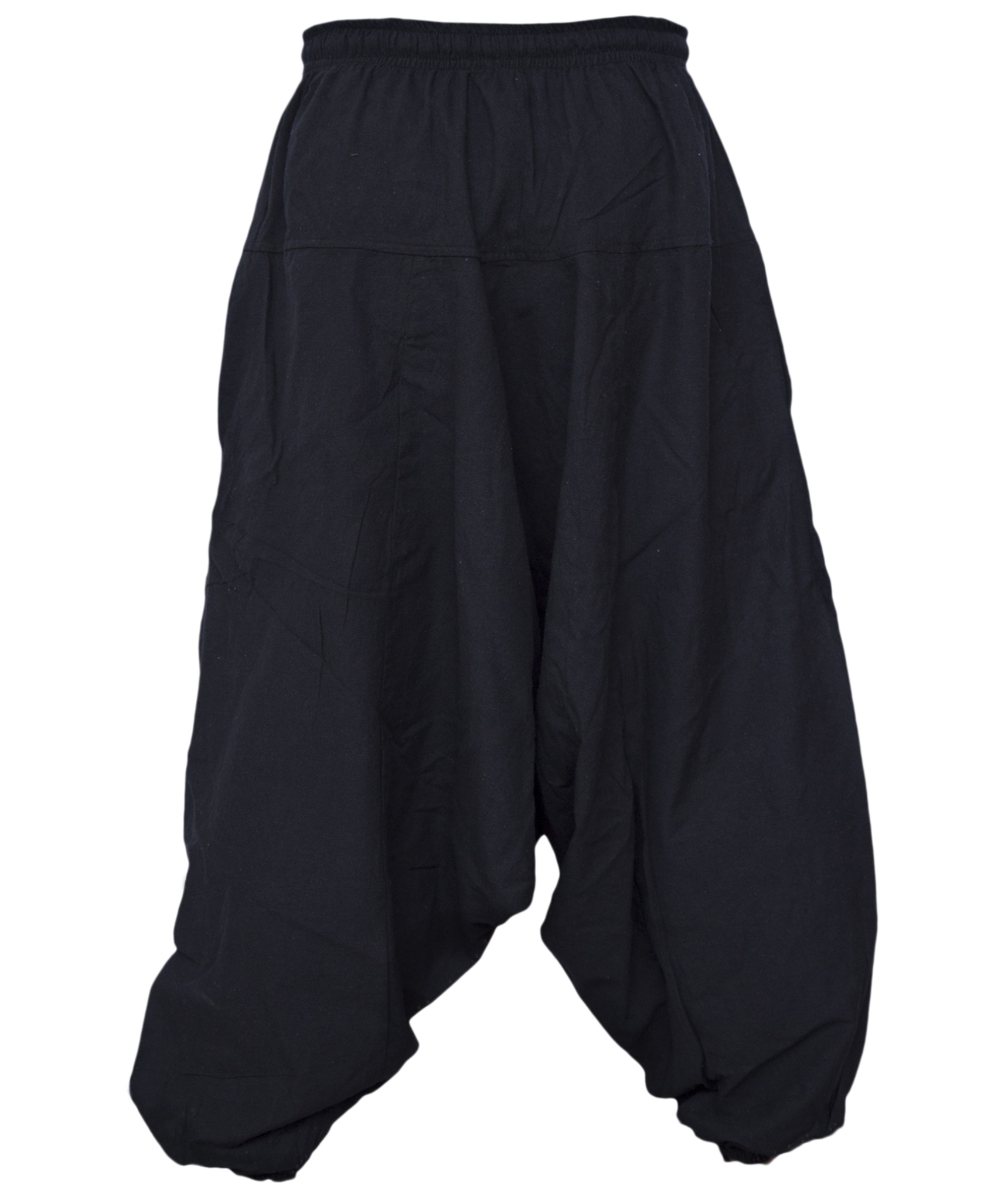 Hemp Cotton Wide Crotch Ninja Harem Pants-Gheri