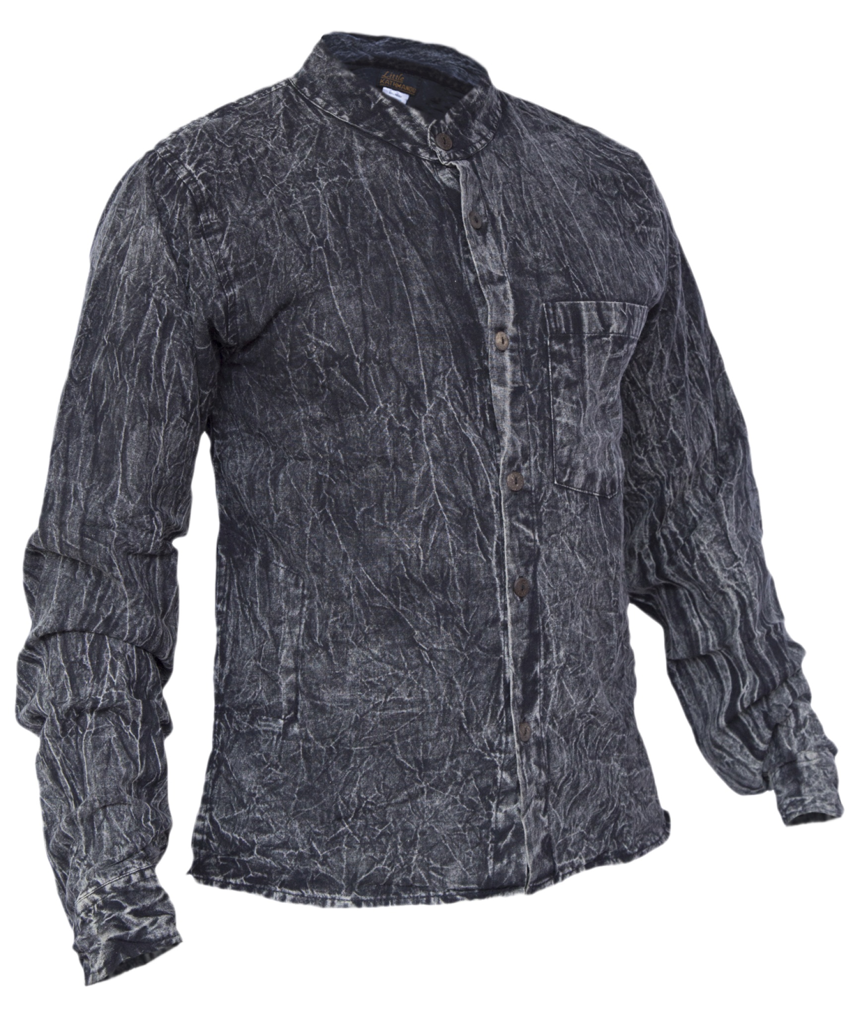 Thick Stonewashed Full Button Down Dusky Casual Shirt-Gheri